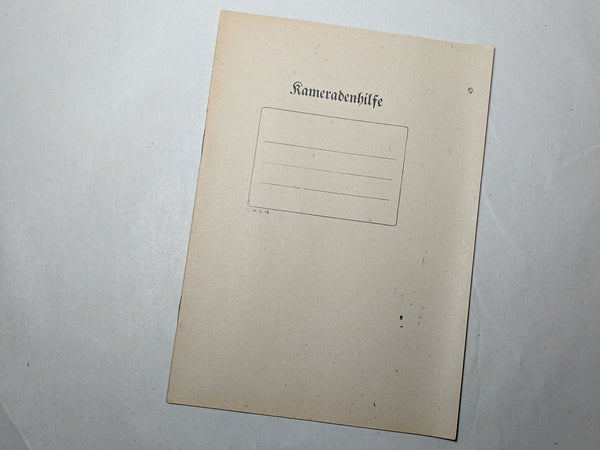 WWII German Kameradenhilfe Notebook – Ostfront